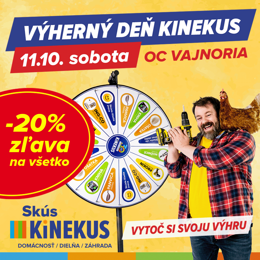 Výherný deň Kinekus Trnava | kamdomesta.sk