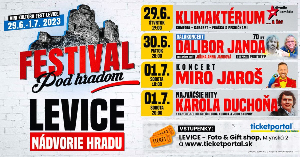 FESTIVAL POD HRADOM LEVICE… | kamdomesta.sk