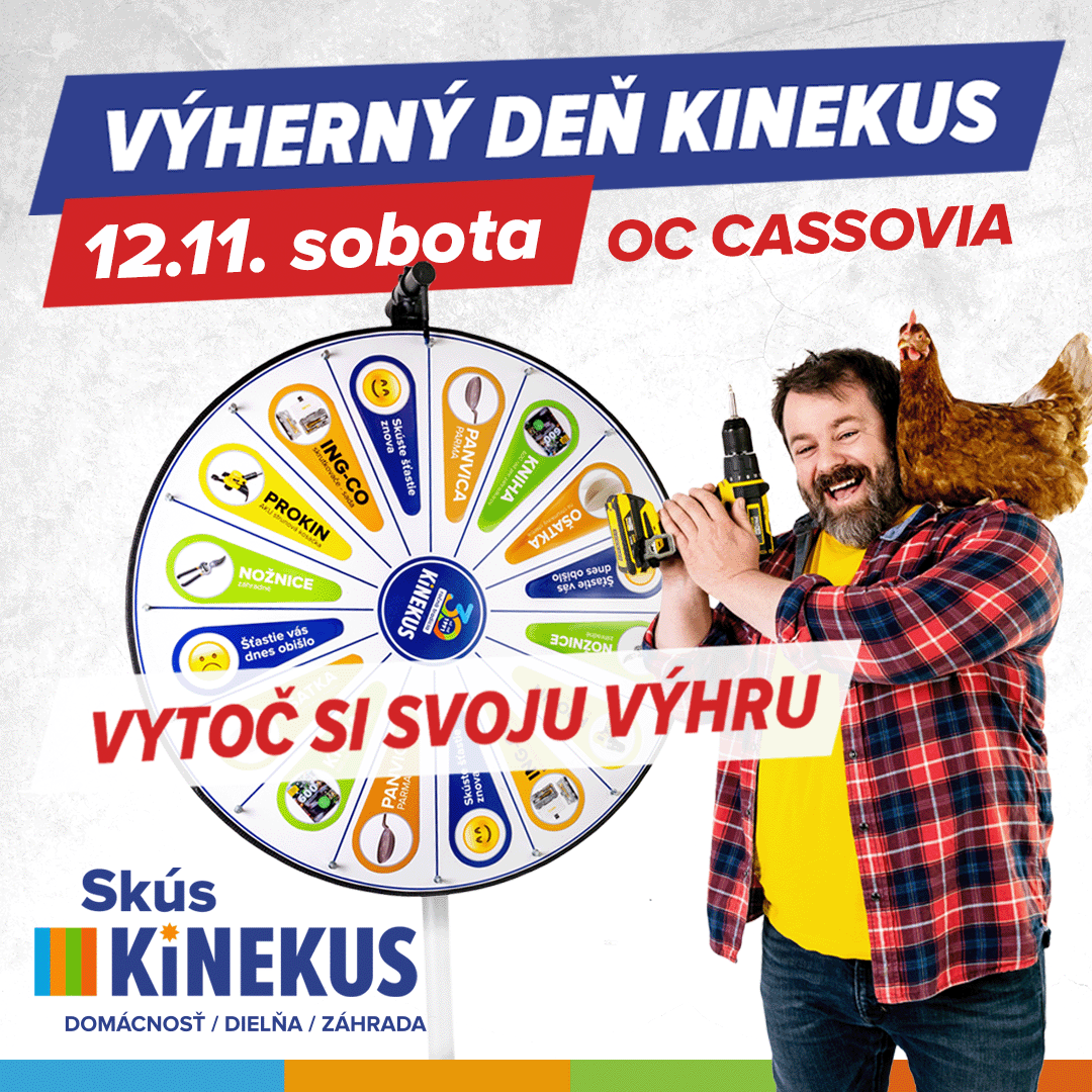 Výherný deň Kinekus Košice | kamdomesta.sk